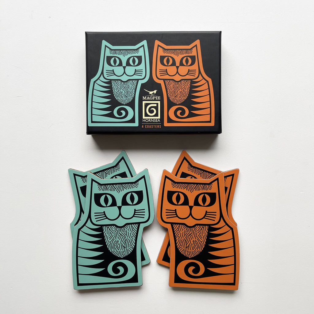 Magpie x Hornsea Coaster Set Cat Shaped